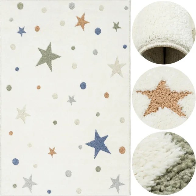 Koberec Esme Kids C5642A bílý / krémový