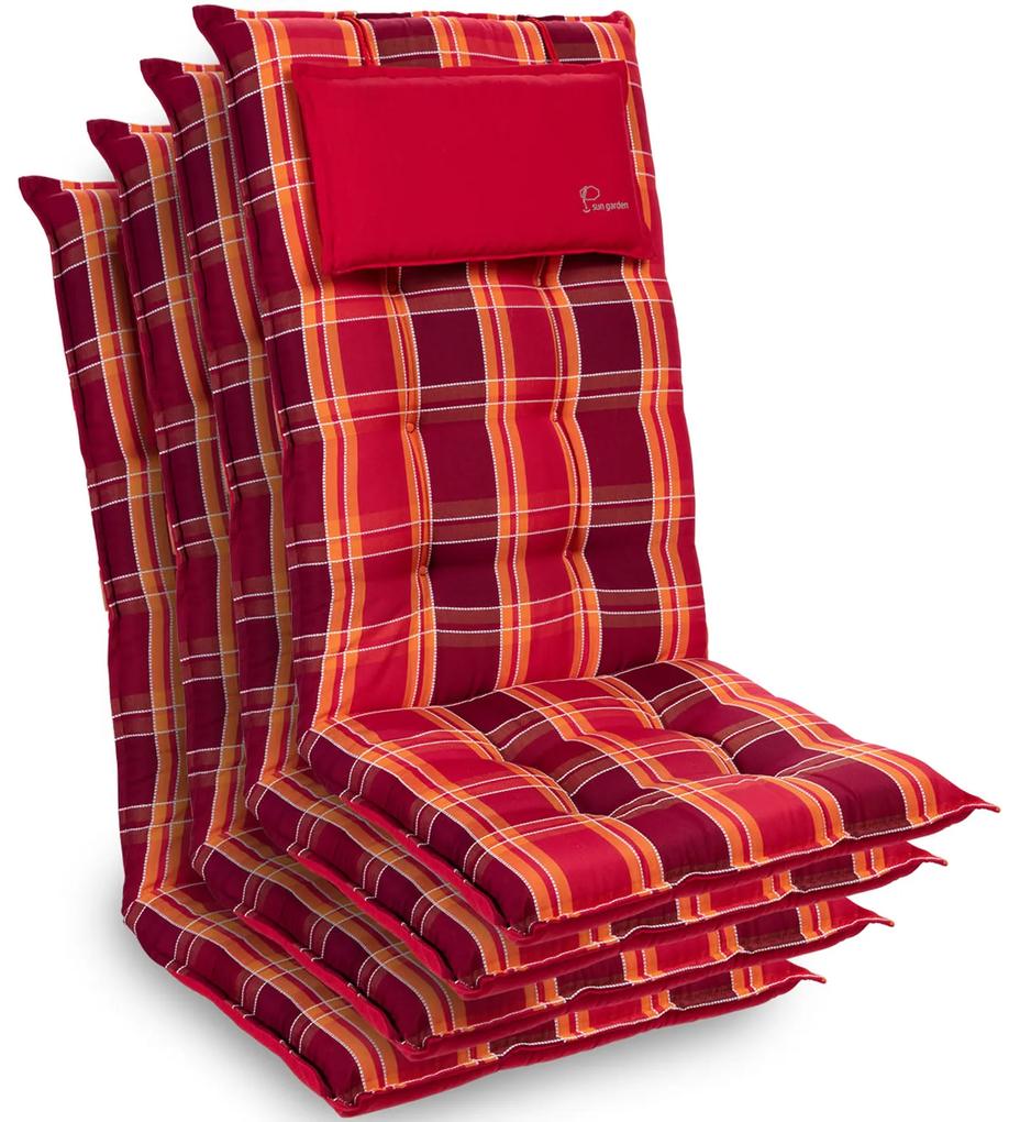 Sylt, čalouněná podložka, podložka na židli, podložka na výše polohovací křeslo, polštář, polyester, 50 × 120 × 9 cm, 4x čalounění