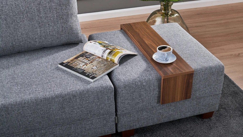 Atelier del sofa Rohová pohovka FLY šedá levý roh 280 cm 825BLC1006