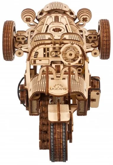 Ugears 3D dřevěné mechanické puzzle Tříkolka UGR-S