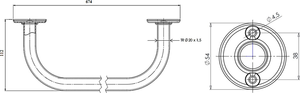 Aqualine Aqualine, Sušák pevný 60cm, bílá, 8011