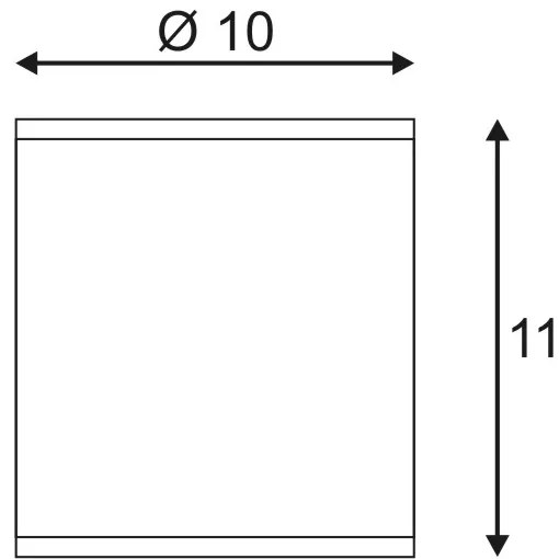 SLV Sitra, antracitové stropní venkovní svítidlo, 1x9W, prům. 10cm, IP44