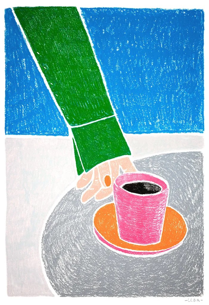 The Poster Club Plakát Café en Terrasse by Léa Coubray 50x70 cm