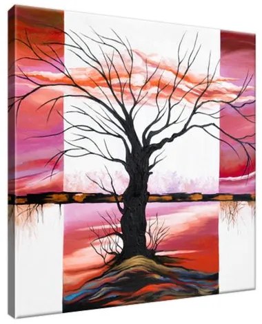 Tištěný obraz Pevný strom při západu slunce 30x30cm 3995A_1AI