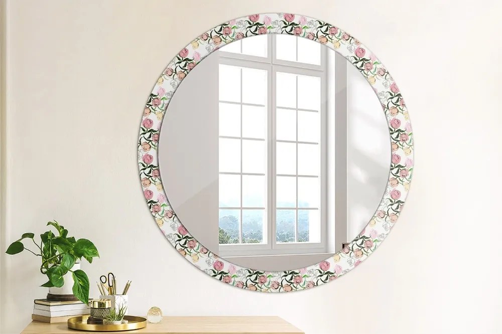 Kulaté dekorativní zrcadlo Pivové pupeny fi 90 cm