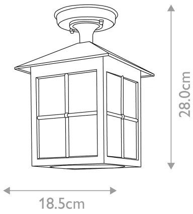 Elstead BL18A-BLACK - Venkovní přisazený lustr WINCHESTER 1xE27/100W/230V IP43