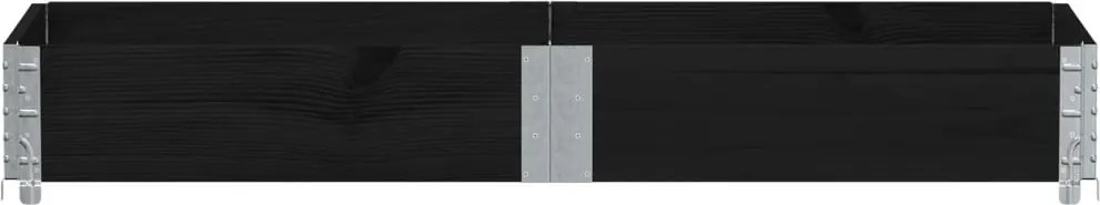 Zahradní truhlík černý 150x50 cm masivní borové dřevo 3295404