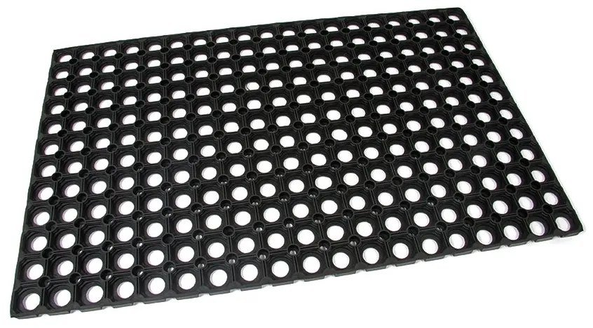 Gumová vstupní čistící rohož na hrubé nečistoty Honeycomb - 80 x 50 x 1,6 cm