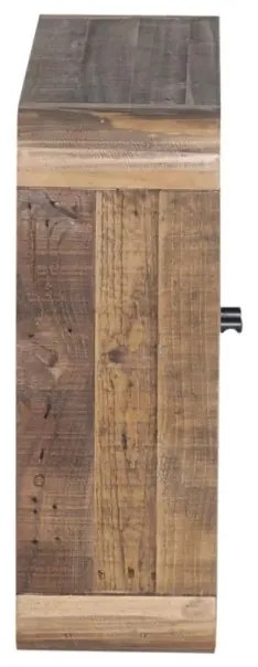 furniture-nabytek.cz - Masivní koupelnová zrcadlová skříňka Dingora z recyklované borovice, lakovaná, přírodní / šedá – 67×20×55 cm