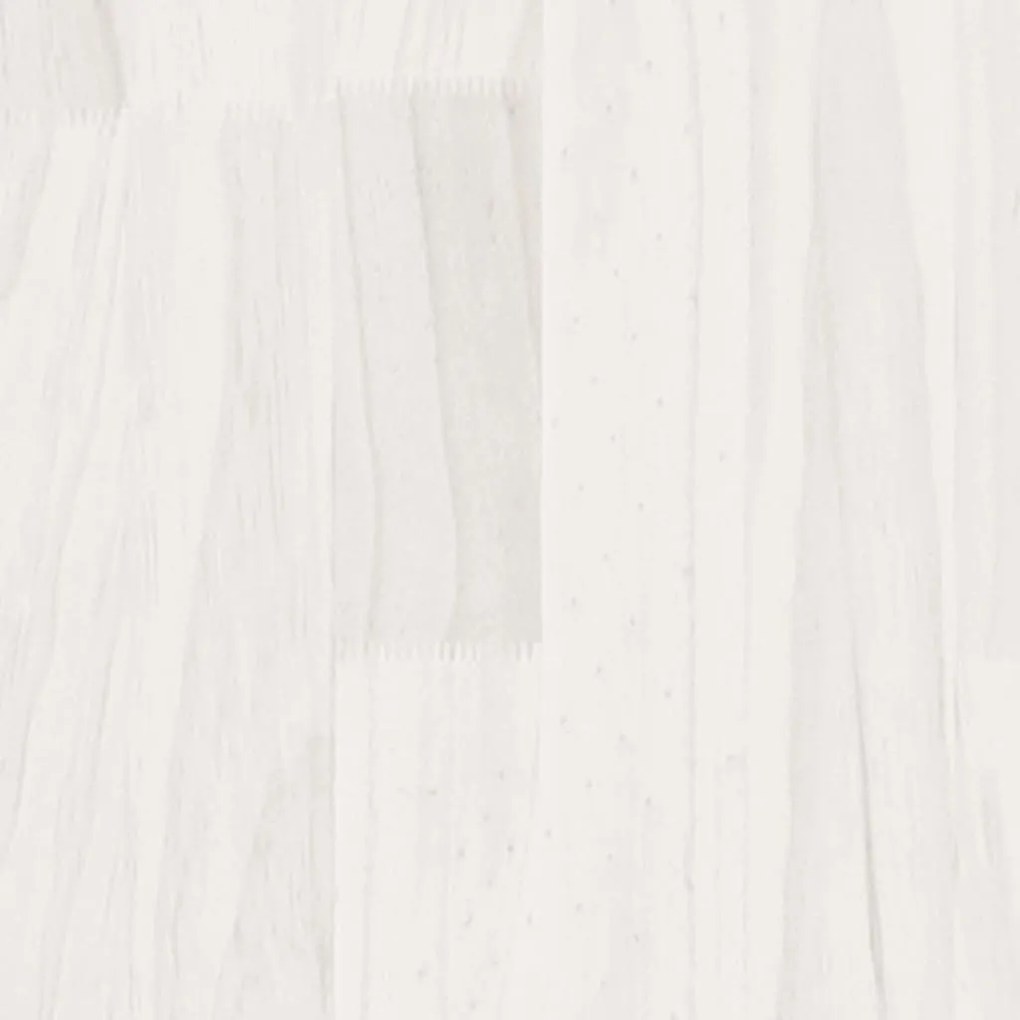 Zahradní truhlík bílý 40 x 40 x 70 cm masivní borovice - Default Title