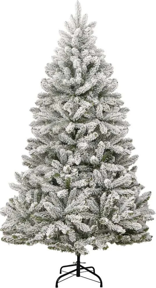 Umělý sklápěcí vánoční stromek s 300 LED a koulemi 210 cm 3210139