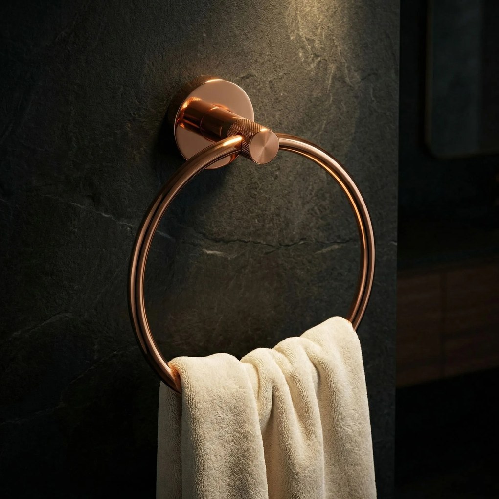 Rea Modern, prstenový věšák na ručník, Ring 6610, měděná matná, REA-98047