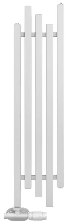 Regnis PORK, topné těleso 320x1000mm s jednootvorovým levým dolním připojením 50mm, 630W, černá matná, PORK100/30/LD50/BLACK
