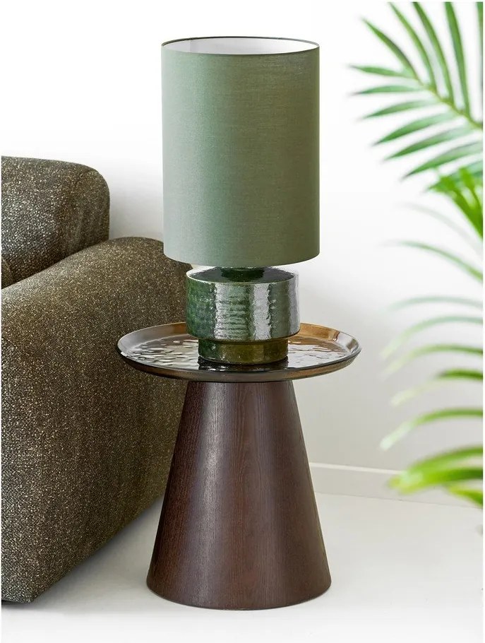 Kulatý odkládací stolek se skleněnou deskou ø 50 cm Orvieto – House Nordic