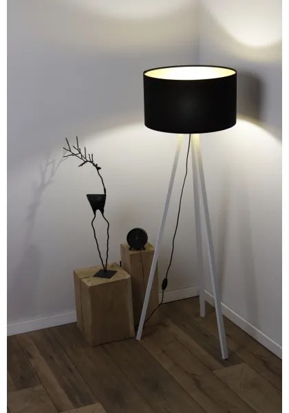 Stojací lampa STANDART 1xE27/60W/230V černá/bílá