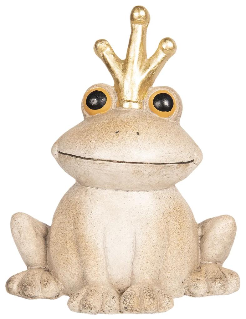 Dekorativní soška žabky s korunkou - 35*25*42 cm