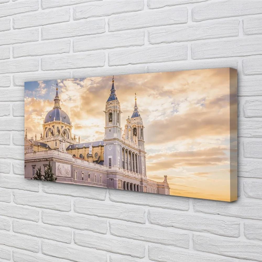 Obrazy na plátně Španělsko Cathedral při západu slunce 125x50 cm