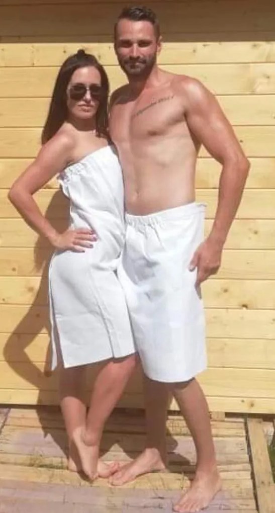 Saunovací kilt dámský Bílá