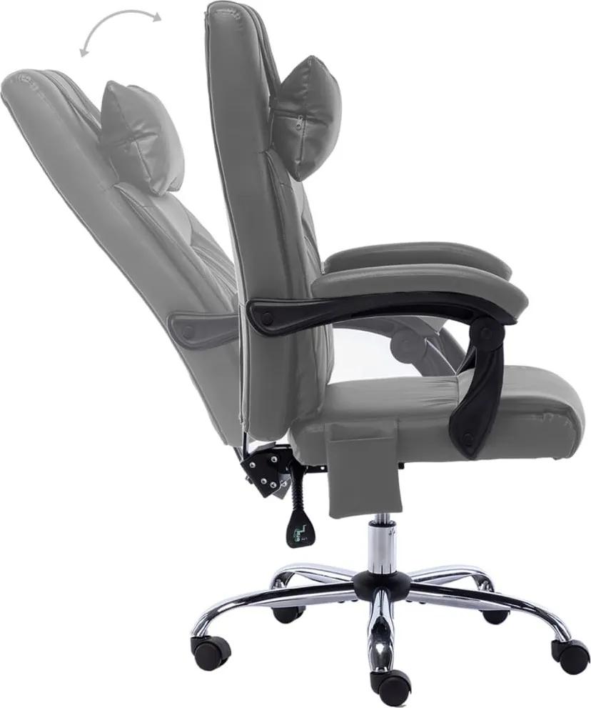 vidaXL Masážní kancelářská židle umělá kůže [20294] Barva: antracitová