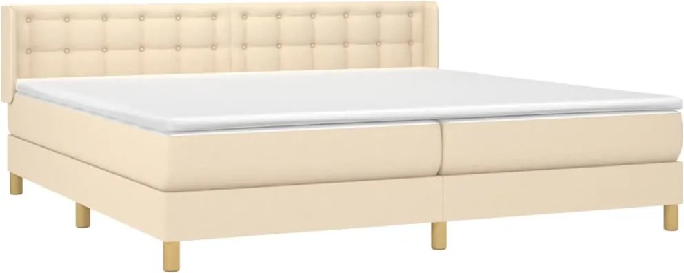 Box spring postel s matrací krémová 160x200 cm textil 3130606