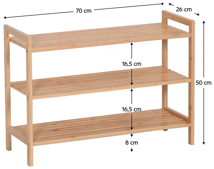 Kondela Botník, 3-policový, bambus, KŘENO