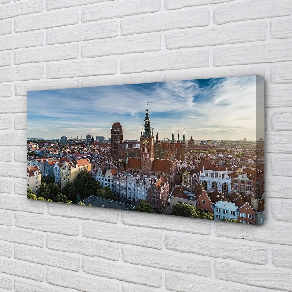 Obrazy na plátně Gdańsk Panorama kostel 100x50 cm