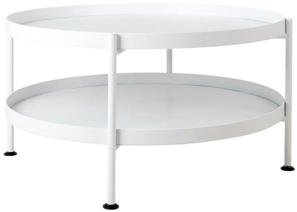 OnaDnes -20% Nordic Design Bílý kovový konferenční stolek Nollan 60 cm s policí