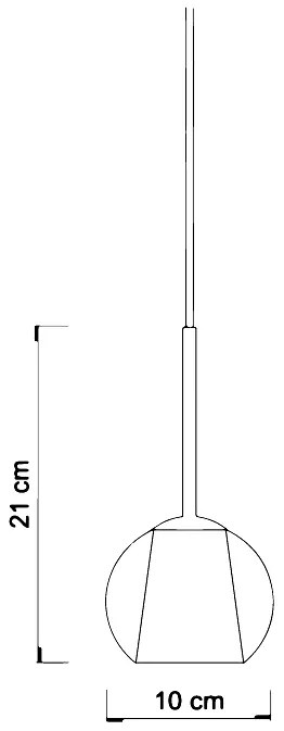 Sikrea 4547 Emy, moderní závěsné svítidlo z ručně foukaného petrolejového skla, 1xG9, Ø10cm