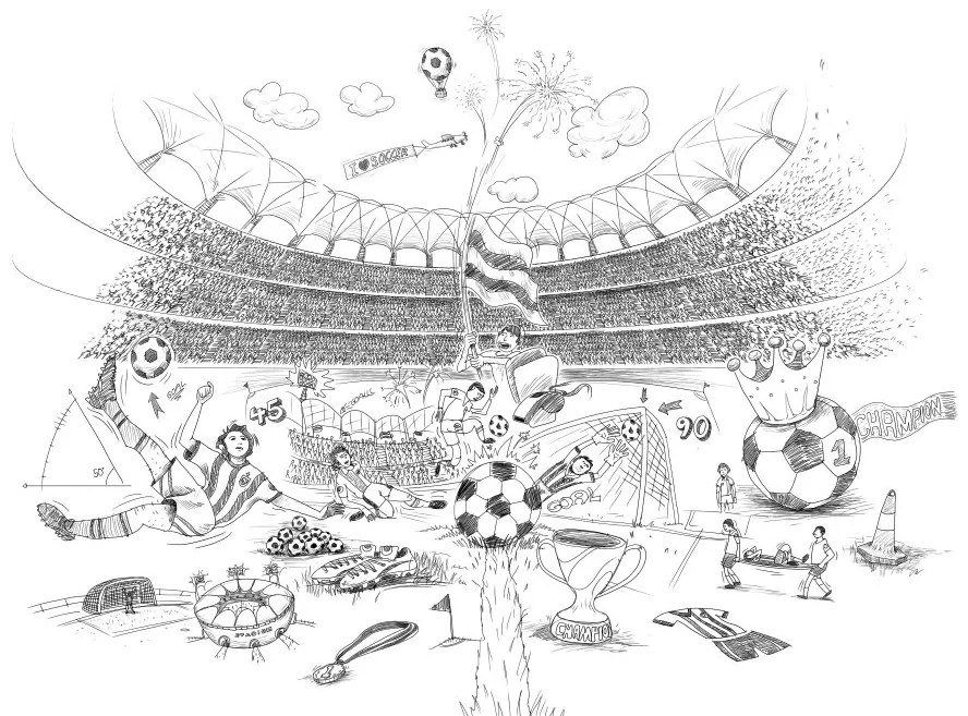 Fototapeta Fotbalový Stadion Samolepící tapety 135x90