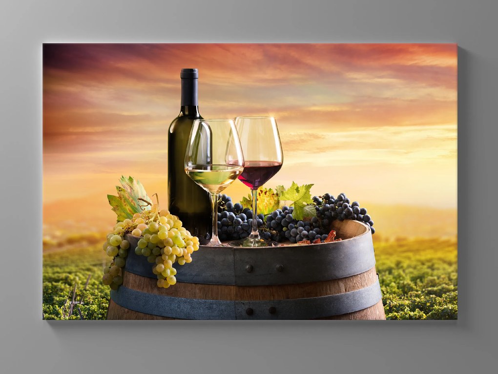 Liox Obraz sklenice vína Rozměr: 120 x 80 cm