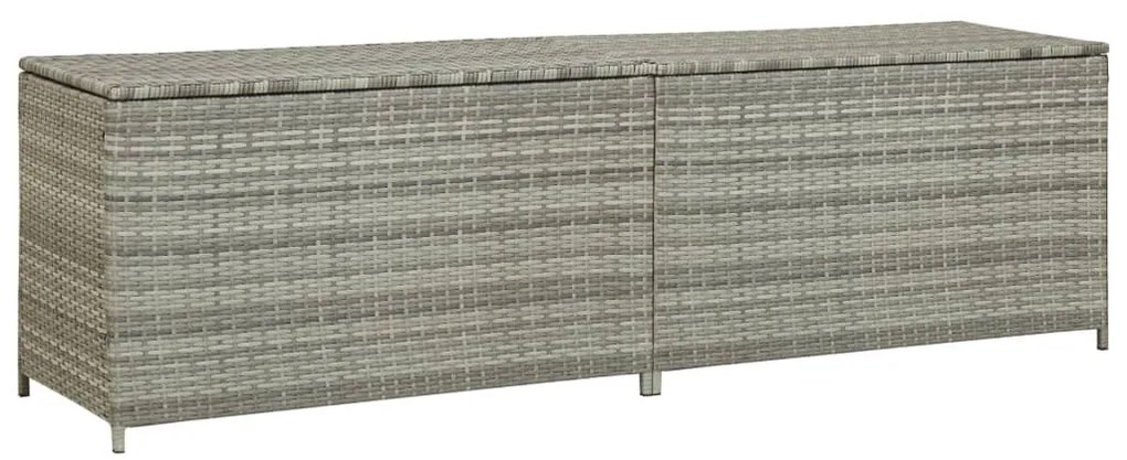 vidaXL Marketos Zahradní úložný box polyratan 200 x 50 x 60 cm šedý