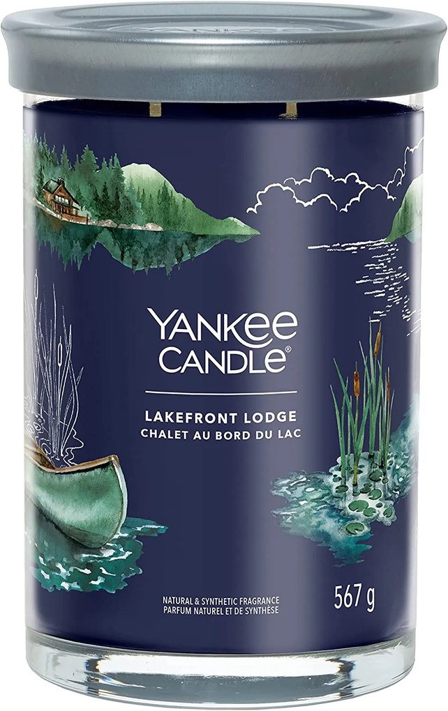 Yankee Candle vonná svíčka Signature Tumbler ve skle velká Lakefront Lodge 567g