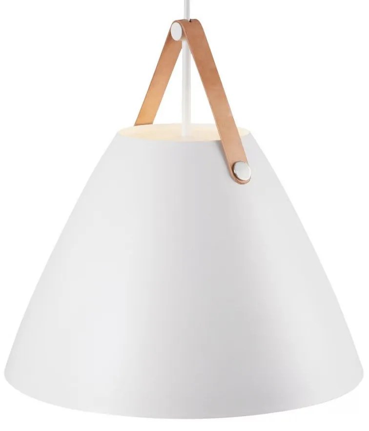 NORDLUX Strap designový lustr s koženým popruhem Varianta: Strap 16, Ø 165 x 170 mm, GU10, 40 W, bílá