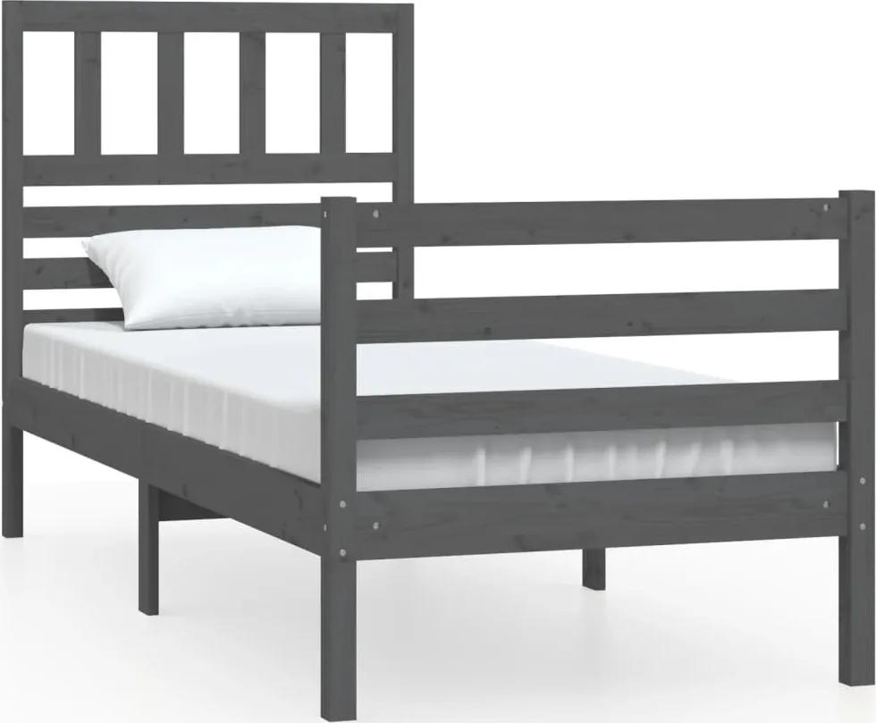 vidaXL Rám postele masivní dřevo 90 x 200 cm [3101075] Barva: Černá