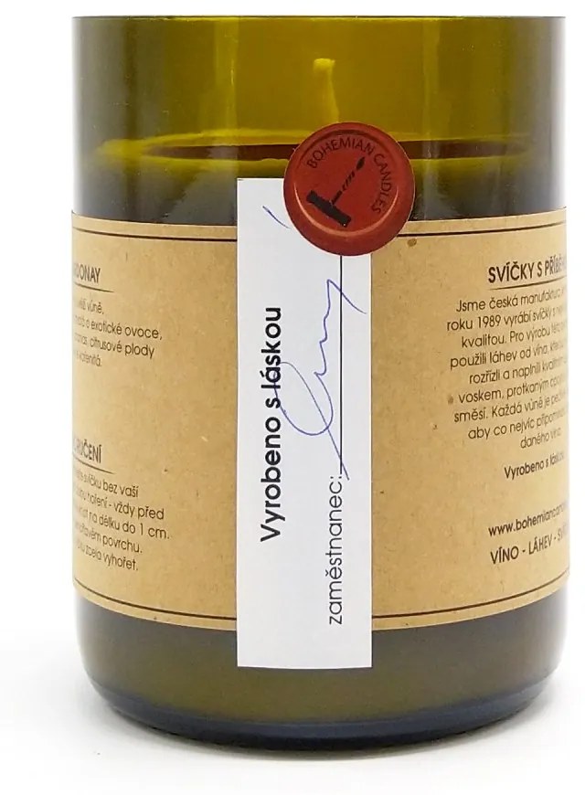 Svíčka ve vinné lahvi Chardonnay