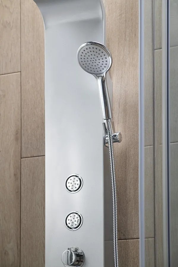 Aqualine Aqualine, TUSA sprchový panel s baterií, 1400 mm, hliník, SL680