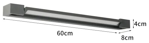 Brilagi - LED Koupel. osvětlení zrcadla AQUA LINE LED/18W/230V 60 cm IP44 antr.