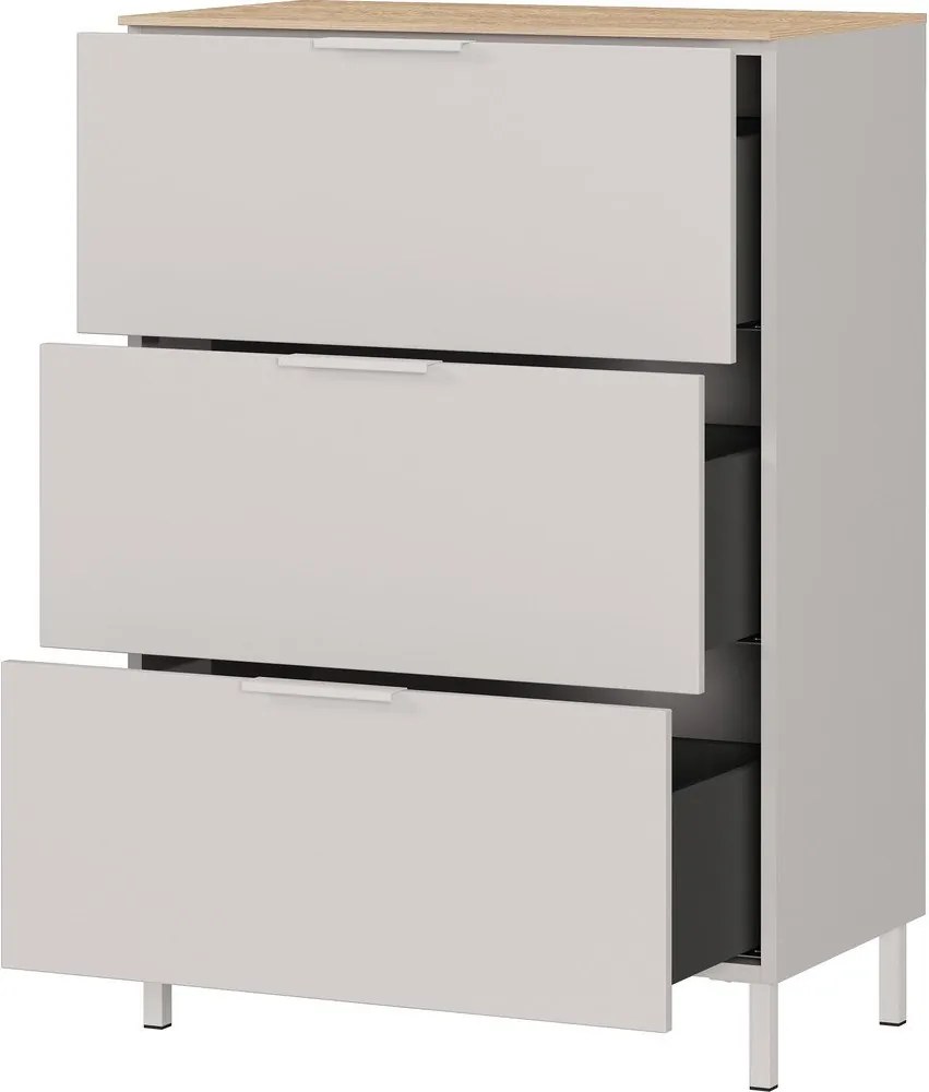 Krémová matná skříňka 68x98x40 cm Savoca – Germania