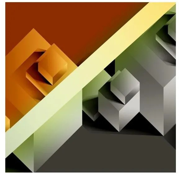 Obraz geometrických tvarů (30x30 cm), 40 dalších rozměrů