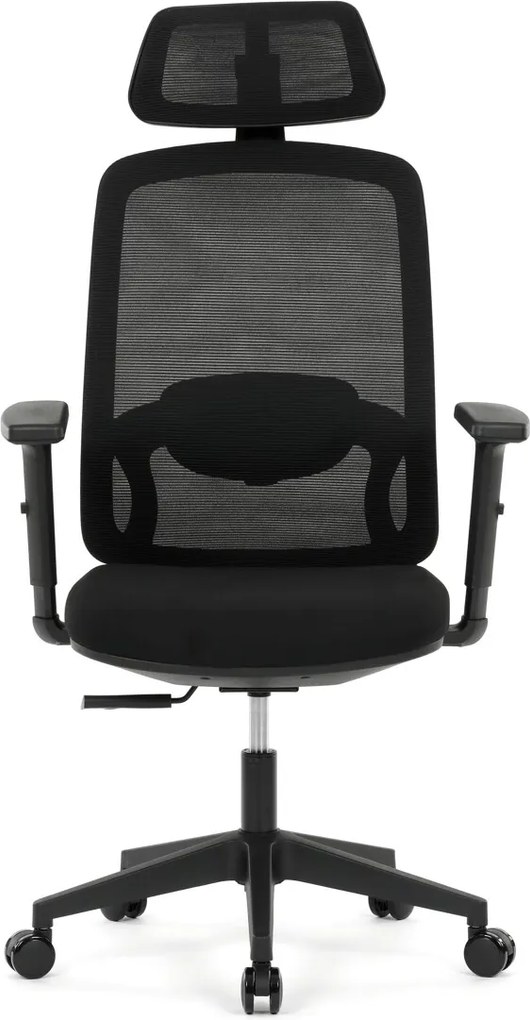 Ergonomická kancelářská židle VEBRUA - černá síťovina