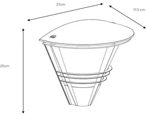Lucide 11812/01/31 - Venkovní nástěnné svítidlo LIVIA 1xE27/60W/230V IP44