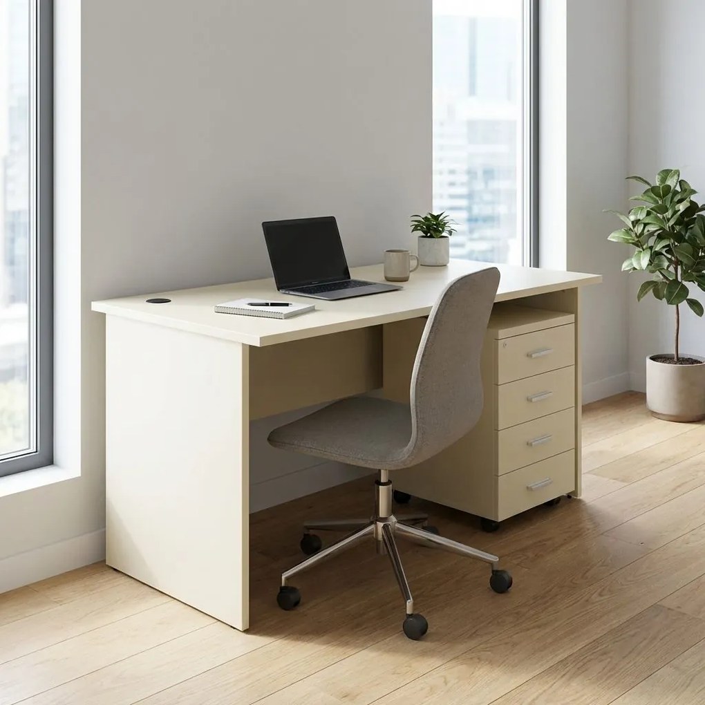 Sestava kancelářského nábytku SimpleOffice 1, 160 cm, bříza