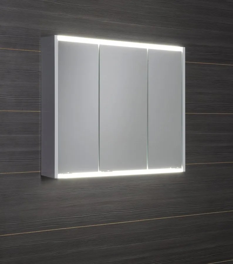 Sapho Sapho, BATU zrcadlová galerka 80x71x15 cm, 2x LED osvětlení, bílá, 1141131