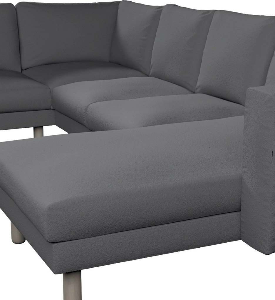 Potah na pohovku IKEA Norsborg rohová, 5-místná se šezlongem barva šedá látka pletený vzor