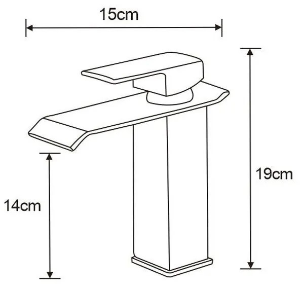 Mexen Apus, umyvadlová baterie, zlatá, 744700-50