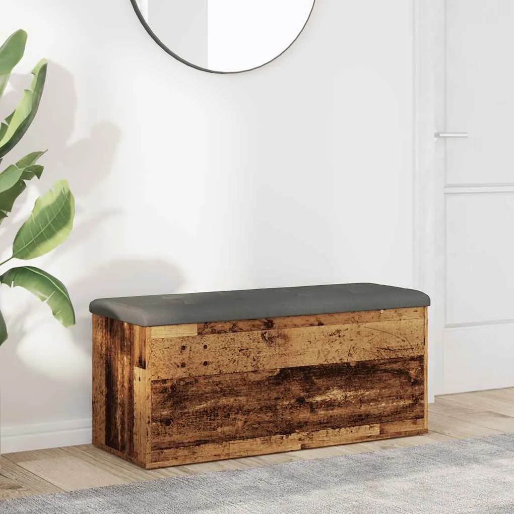 vidaXL Úložná lavice 102 x 42 x 45 cm kompozitní dřevo [835055] Barva: Staré dřevo