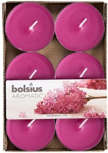 Bolsius Aromatic Čajové Maxi 6ks Lilac Blossom vonné svíčky