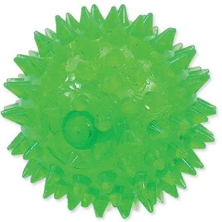 Gumový pískací míček - zelený 8 cm