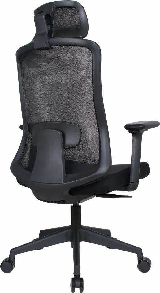 Ergonomická kancelářská židle PART - černá síťovina / nosnost 150 kg