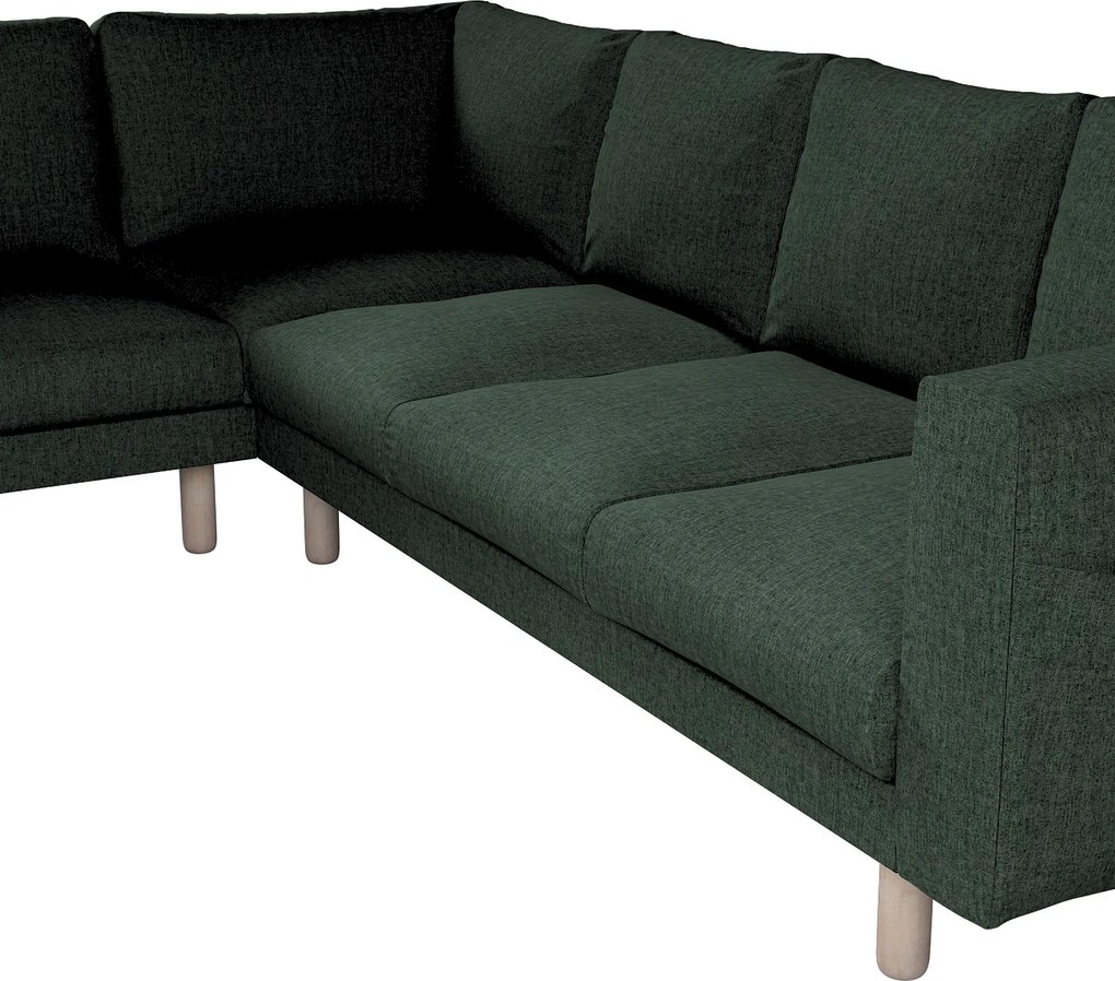 Potah na pohovku IKEA Norsborg rohová 5-místná barva zelená látka pletený vzor